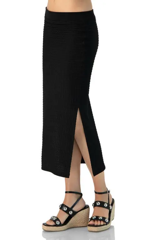 IVONNE Midi Knit Skirt With Slits