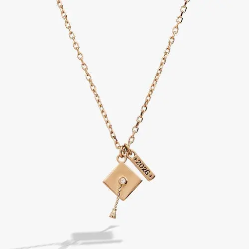 ALEX AND ANI Graduation 2026 Multi Charm Pendant - Gold