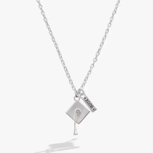 ALEX AND ANI Graduation 2026 Charm Pendant - Silver