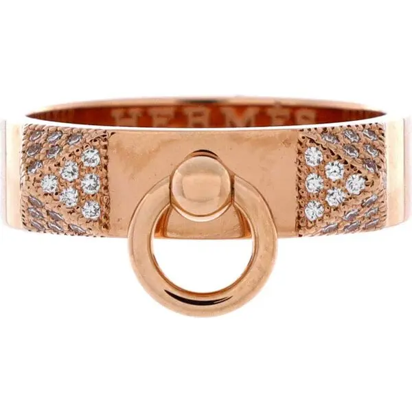 Hermès Collier De Chien 18k Diamond Ring - Rose Gold