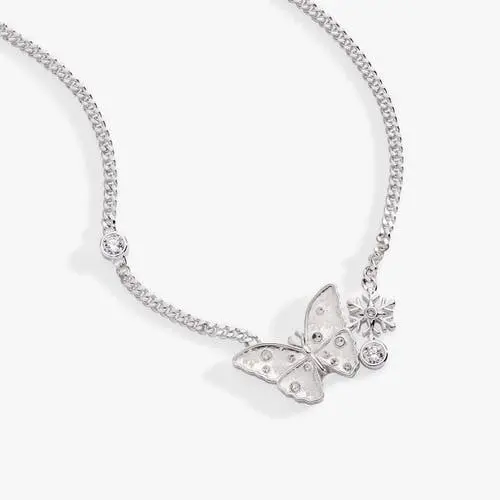 ALEX AND ANI Glass Butterfly Pendant Necklace