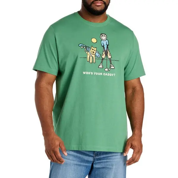 LIFE IS GOOD Big & Tall Who's Your Caddy Graphic Tee