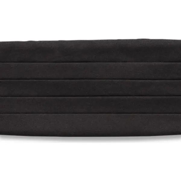 BEAU TIES OF VERMONT Somerville Black Cummerbund - 48-52 Inch Waist