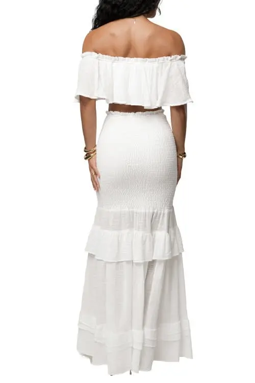 JLUXLABEL Ruffled Cotton Skirt Set