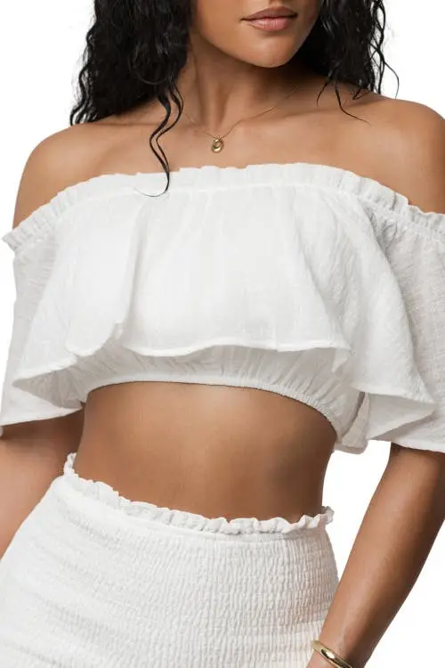 JLUXLABEL Ruffled Cotton Skirt Set