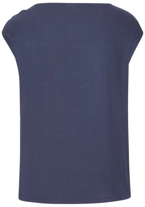LASCANA Asymmetrical Ring Detail Top - Navy