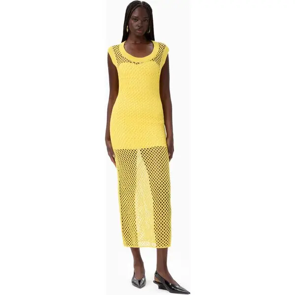 DODIEE Rani Crochet Dress - Yellow