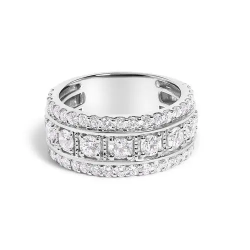HAUS OF BRILLIANCE 925 Sterling 2.0 Ctw Lab Grown Diamond Band Ring - Silver