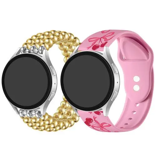 POSH TECH Silicone And Stainless Steel Bands For Apple Watch And Smartwatch