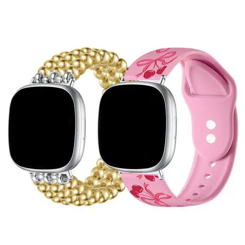 POSH TECH Silicone And Stainless Steel Bands For Apple Watch And Smartwatch