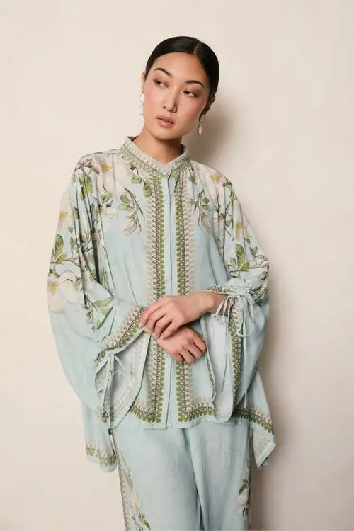 RAISHMA Hilda Floral Shirt - Blue