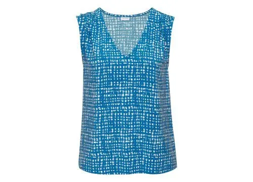 LASCANA Sleeveless V-neck Printed Top