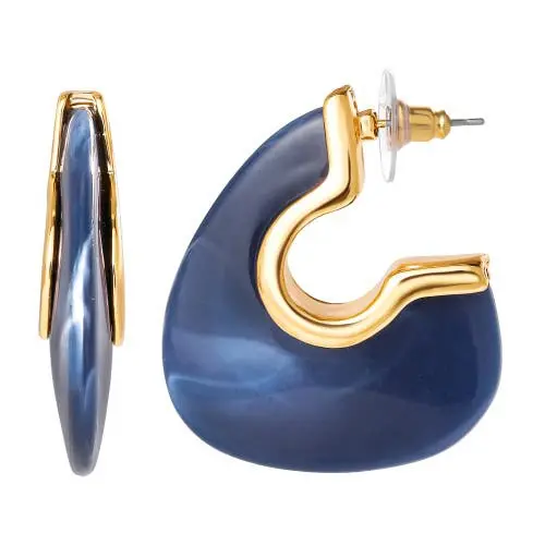 Jessica Simpson J-hoop Drop Earrings - Blue