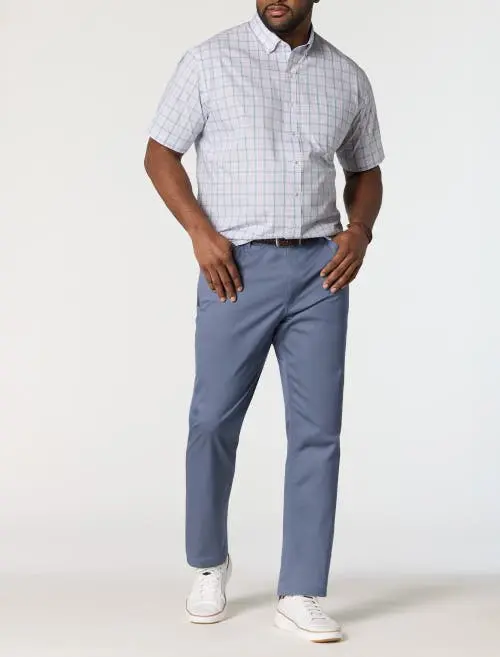 OAK HILL BY DXL Big & Tall Large Plaid Tech Sport Shirt V2