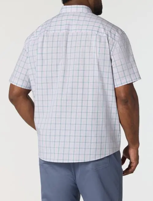 OAK HILL BY DXL Big & Tall Large Plaid Tech Sport Shirt V2