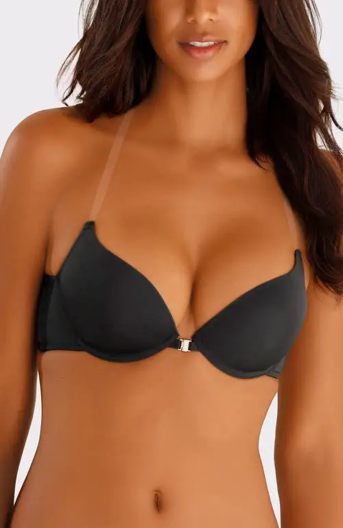 LASCANA Rhinestone Push Up Bra - Black