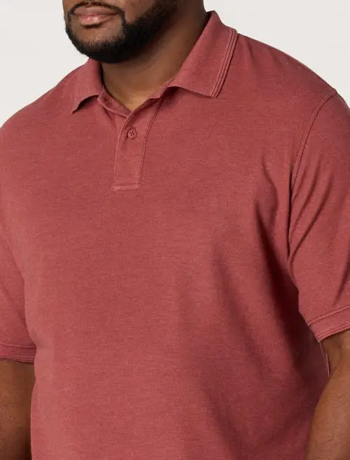 TRUE NATION BY DXL Big & Tall Garment-dyed Polo Shirt - Fired Brick