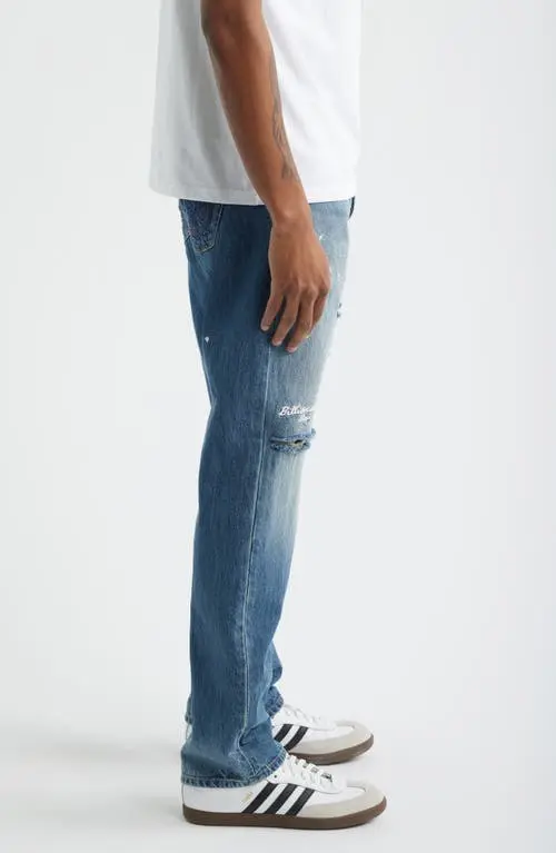 BILLIONAIRE BOYS CLUB Bb Geo Ripped Embroidered Jeans