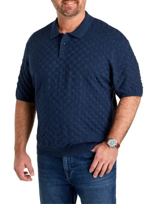 ROBERT GRAHAM BY DXL Big & Tall Hampson Sweater Polo Shirt V2