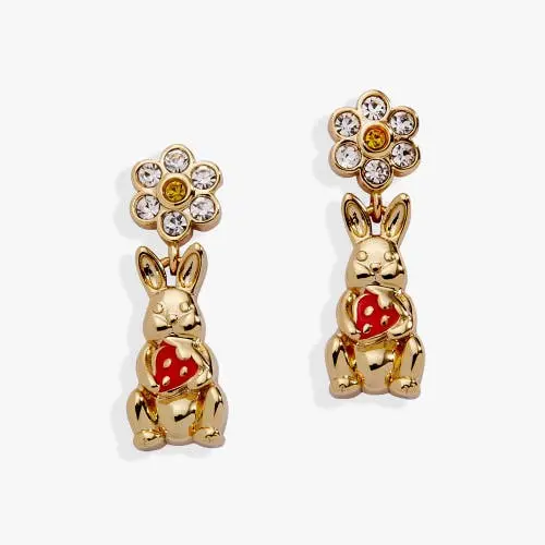 ALEX AND ANI Bunny Drop Earrings - Gold