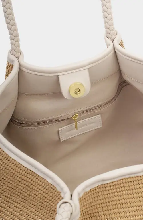 KATIE LOXTON Nova Raffia Small Shoulder Tote