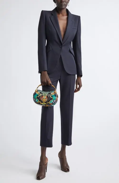 Alexander McQueen Wool Cigarette Trousers