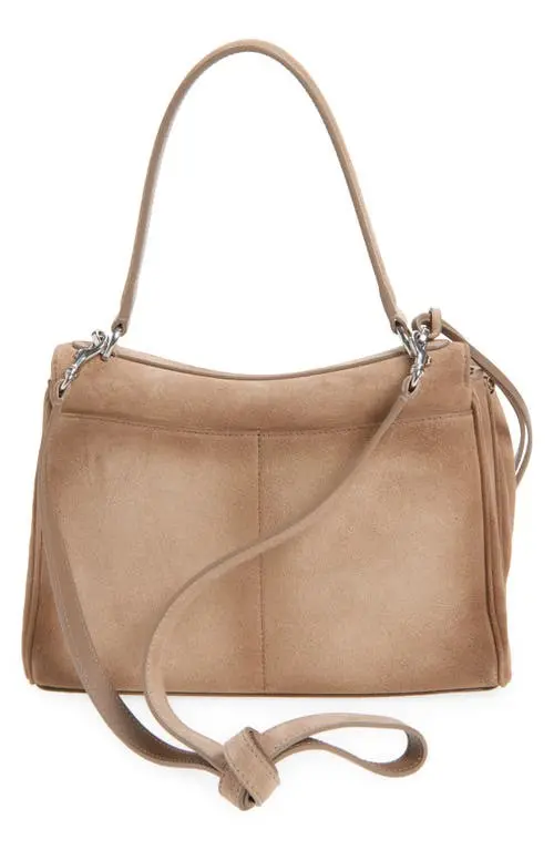 Balenciaga Rodeo Waxed Suede Top Handle Bag - Sesame