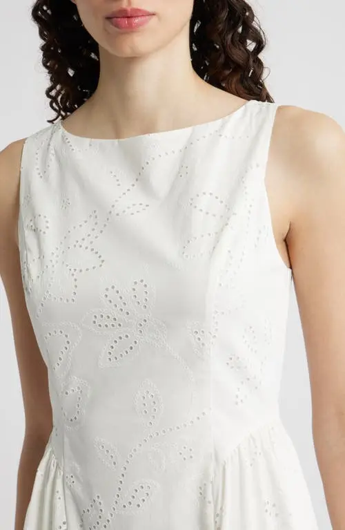 sam edelman fit and flare dress Butterfly Rose Embroidered Fit & Flare Dress (Women)