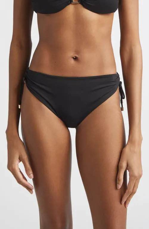 Max Mara Sandra Ruched Bikini Bottom - Black