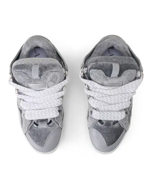 LANVIN Curb Sneakers In Jersey - Grey