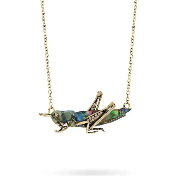 BILL SKINNER STUDIO Grasshopper Pendant Necklace - Grass Hopper
