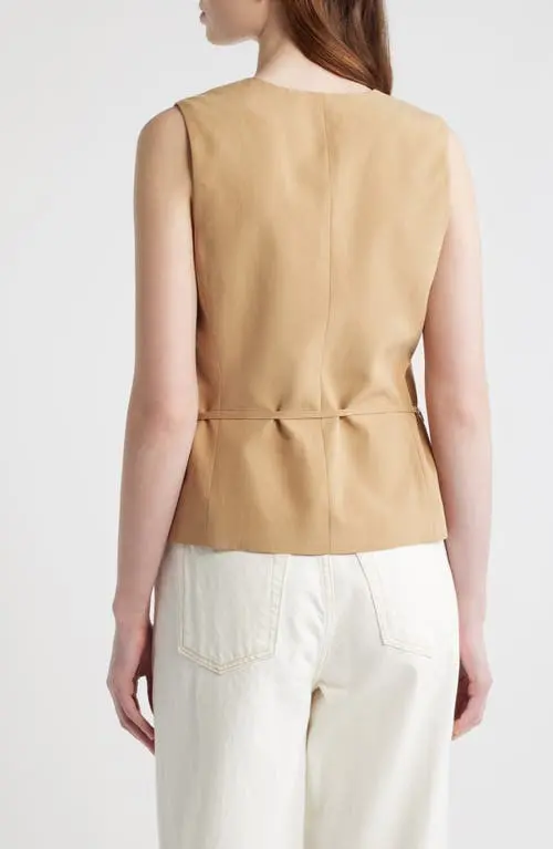 Rag & Bone Paulette Tie Waist Vest - Fawn