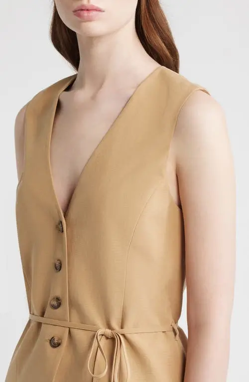 Rag & Bone Paulette Tie Waist Vest - Fawn