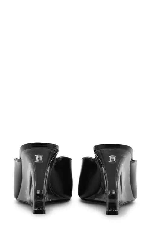 Mango Peep Toe Wedge Slide Sandal
