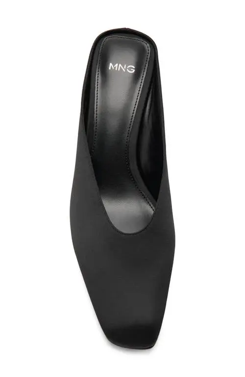 Mango Square Toe Wedge Mule