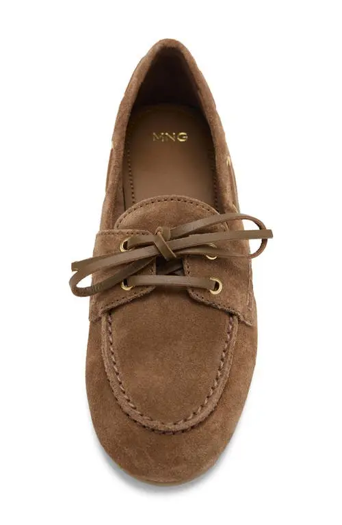 Mango Suede Boat Shoe