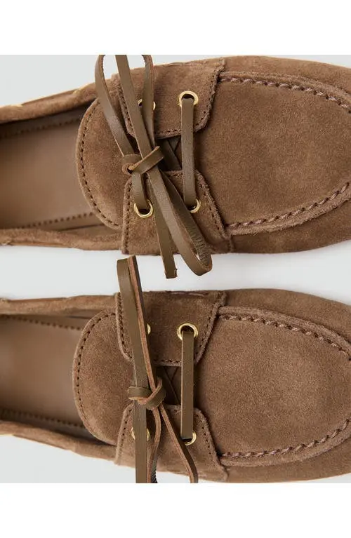 Mango Suede Boat Shoe