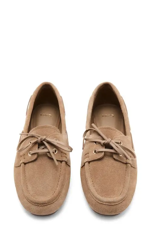 Mango Suede Boat Shoe