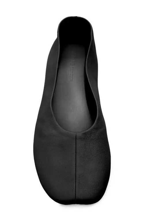 Mango Split-toe Leather Ballet Flats