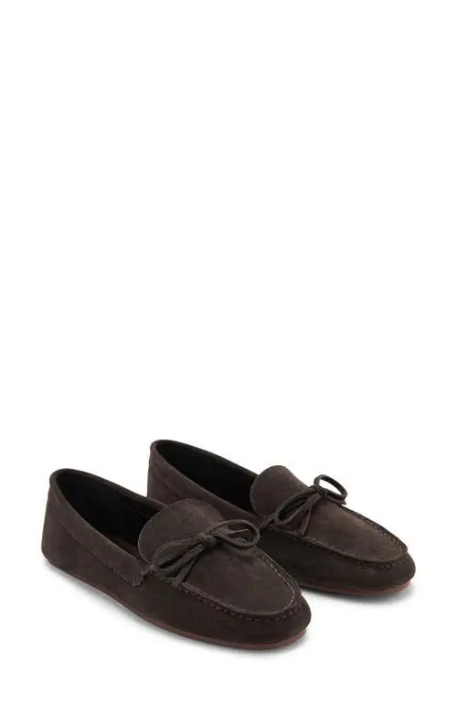Mango Suede Bow Loafer