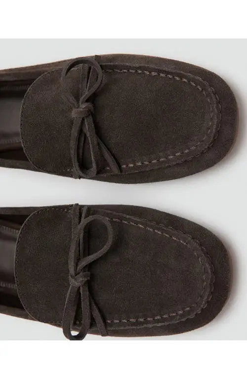 Mango Suede Bow Loafer