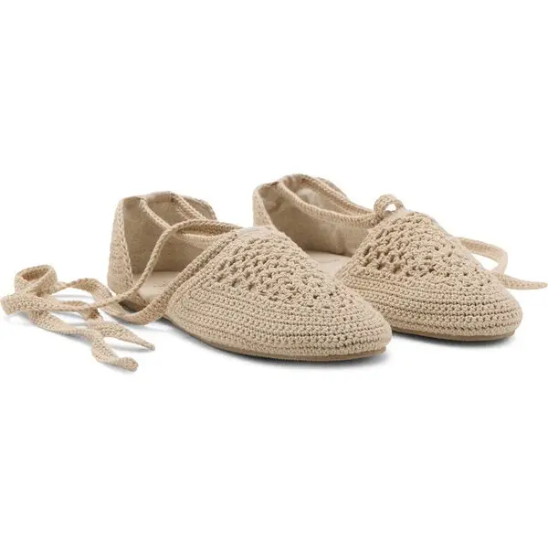 Mango Ankle Wrap Woven Sandal - Beige