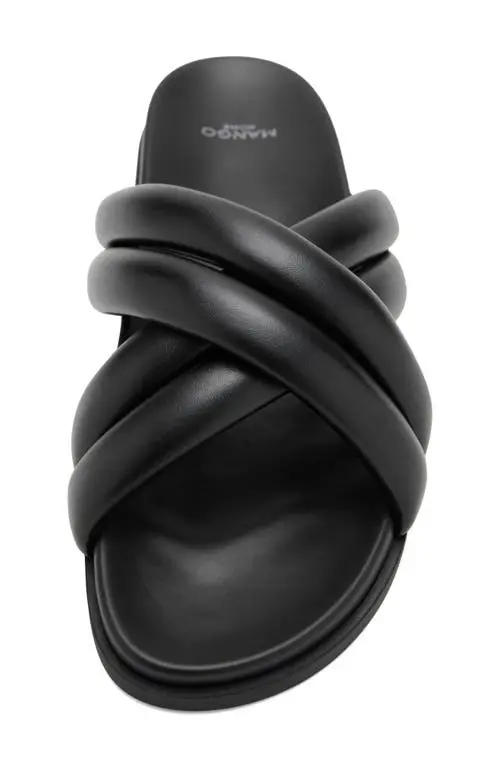 Mango Padded Crisscross Slide Sandal