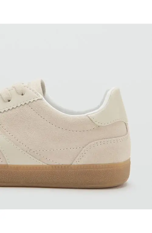 Mango Mixed Media Low-profile Sneakers - Sand