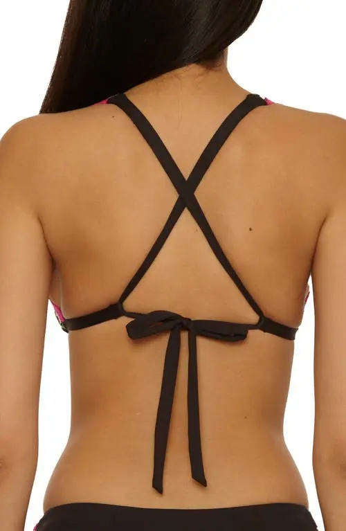 Lucky Brand Malaga Crochet Trim Triangle Bikini Top