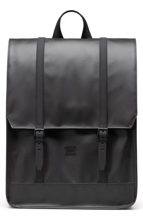 Herschel Supply Co. Survey Faux Leather Backpack - Black