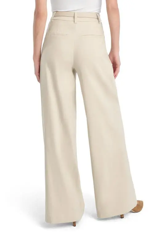 FAVORITE DAUGHTER The Miranda Wide Leg Linen Blend Pants - Light Khaki