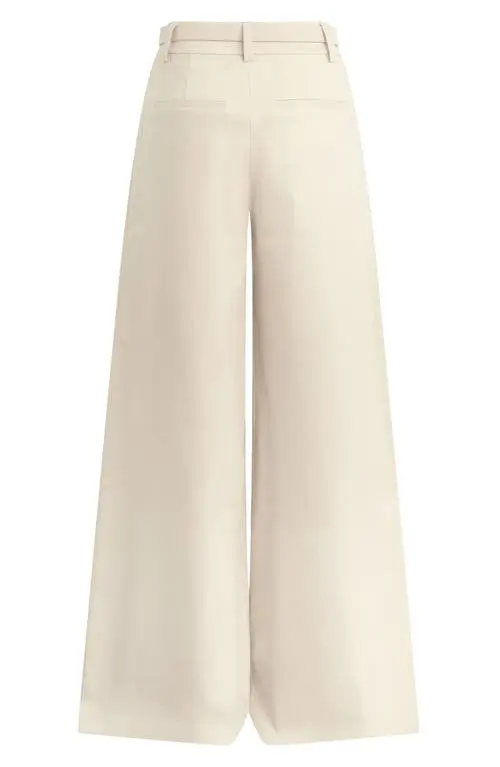 FAVORITE DAUGHTER The Miranda Wide Leg Linen Blend Pants - Light Khaki