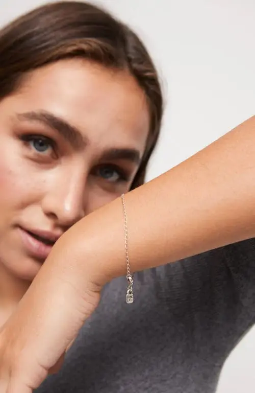 UNODE50 Oval Link Charm Bracelet - Silver