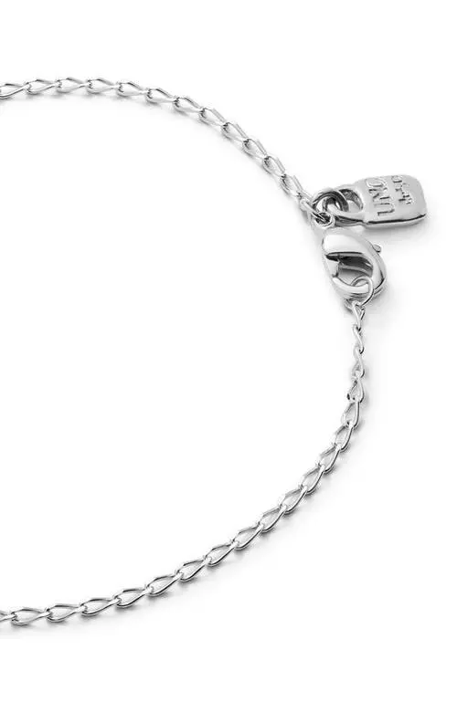 UNODE50 Oval Link Charm Bracelet - Silver